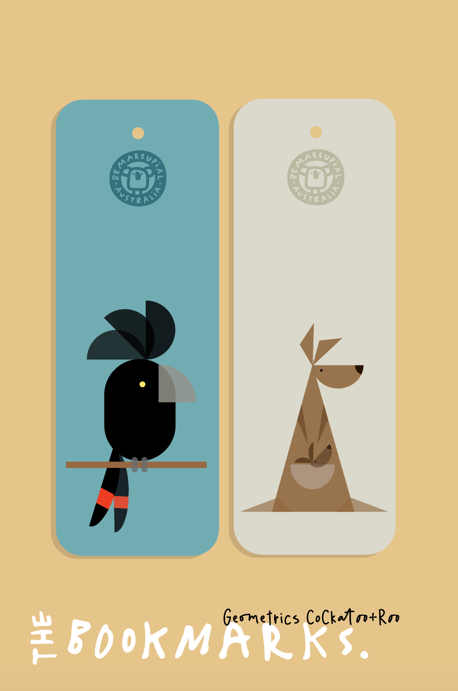 Geometric Cockatoo+Roo (pack of 2) – Be Marsupial™