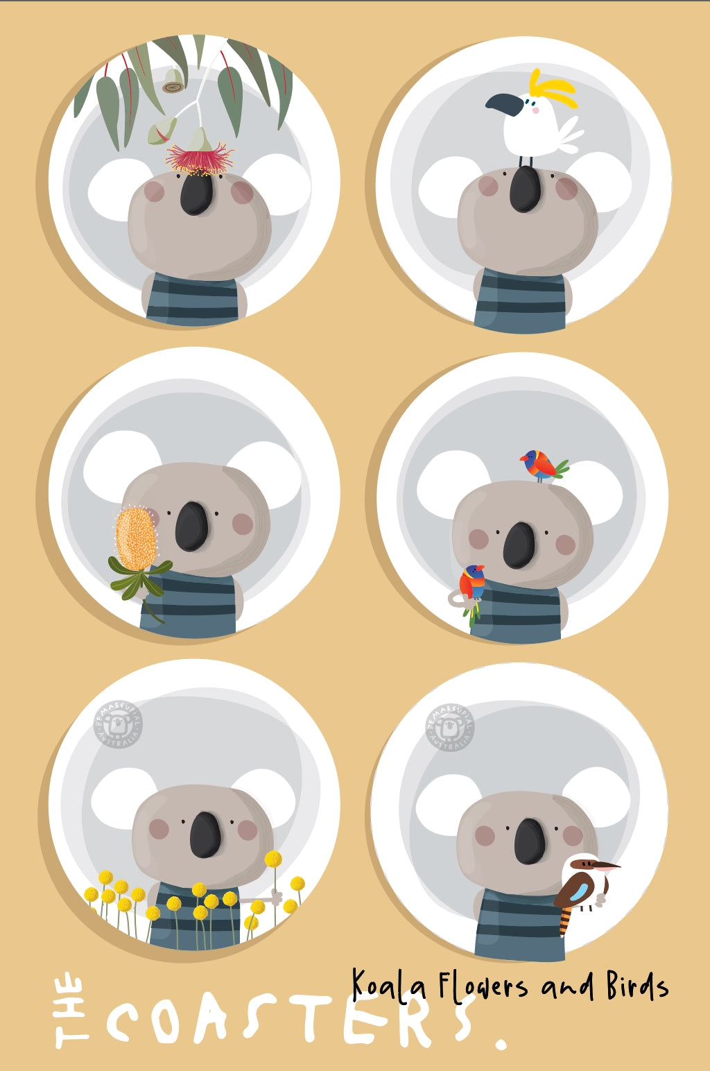 Koala Flowers & Birds (box of 6) – Be Marsupial™