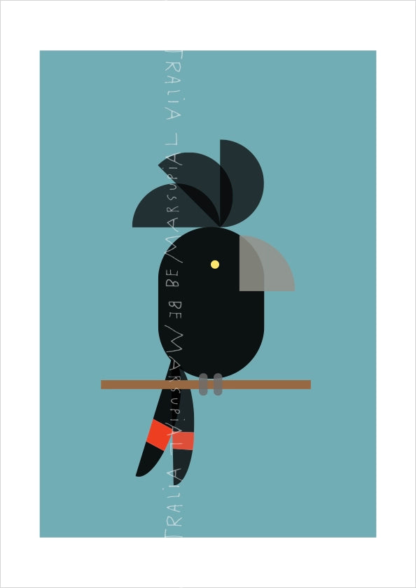 Geometric Black cockatoo – Be Marsupial™
